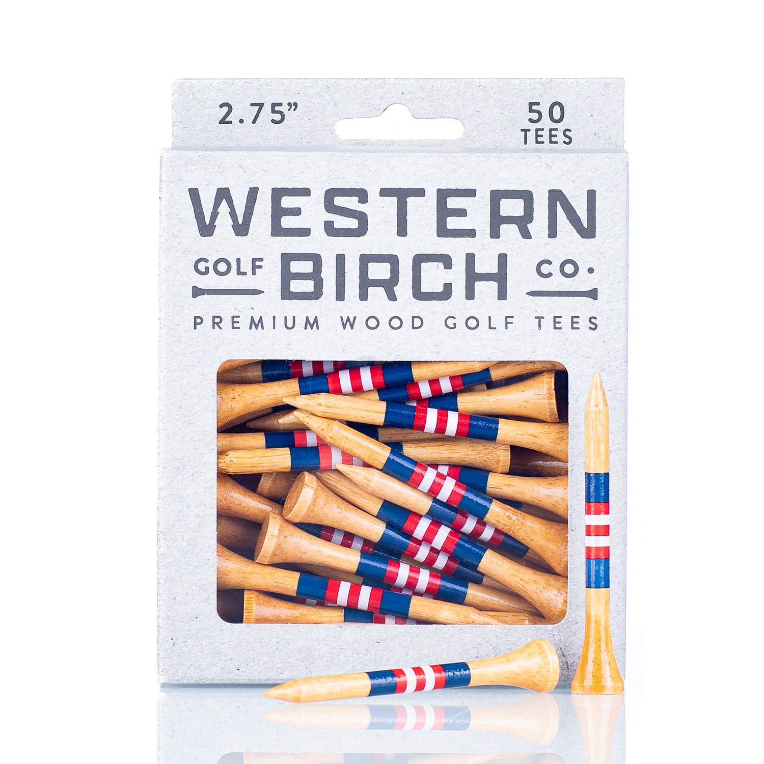 "Firebird" Signature Striped Golf Tee – Western Birch Golf Company