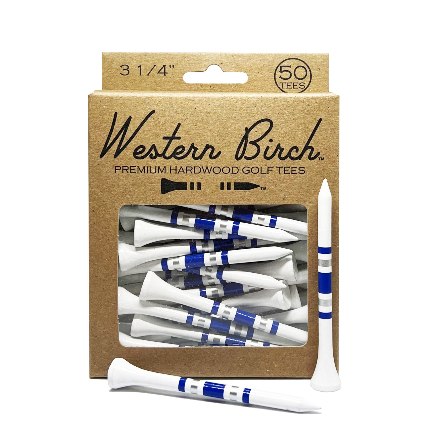 "Big T" 3.25" Striped Golf Tee – Western Birch Golf Company