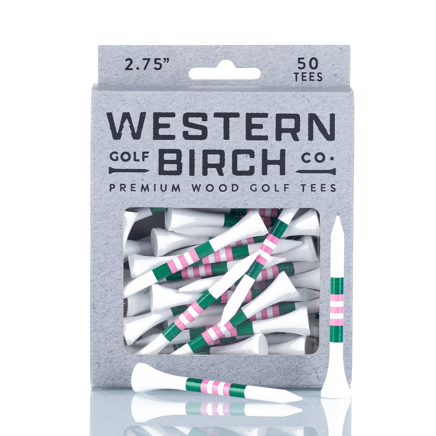 "Holly" Signature Striped Golf Tee – Western Birch Golf Company
