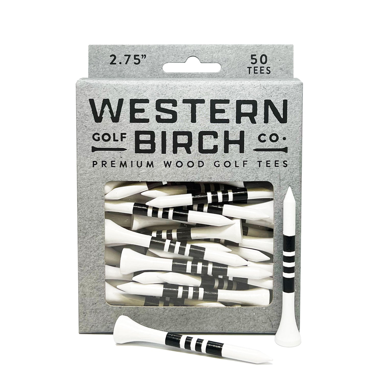 "Challenger" Signature Striped Golf Tee – Western Birch Golf Company