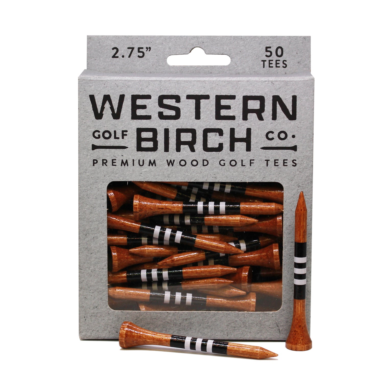 "Challenger II" Signature Koa Striped Golf Tee – Western Birch Golf Company