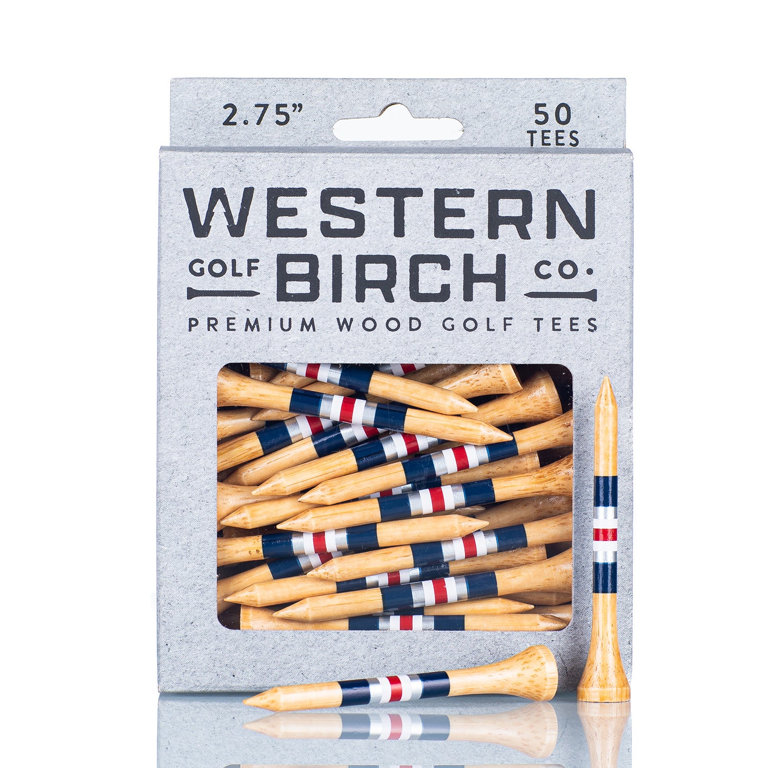 "Colonial" Signature Striped Golf Tee – Western Birch Golf Company