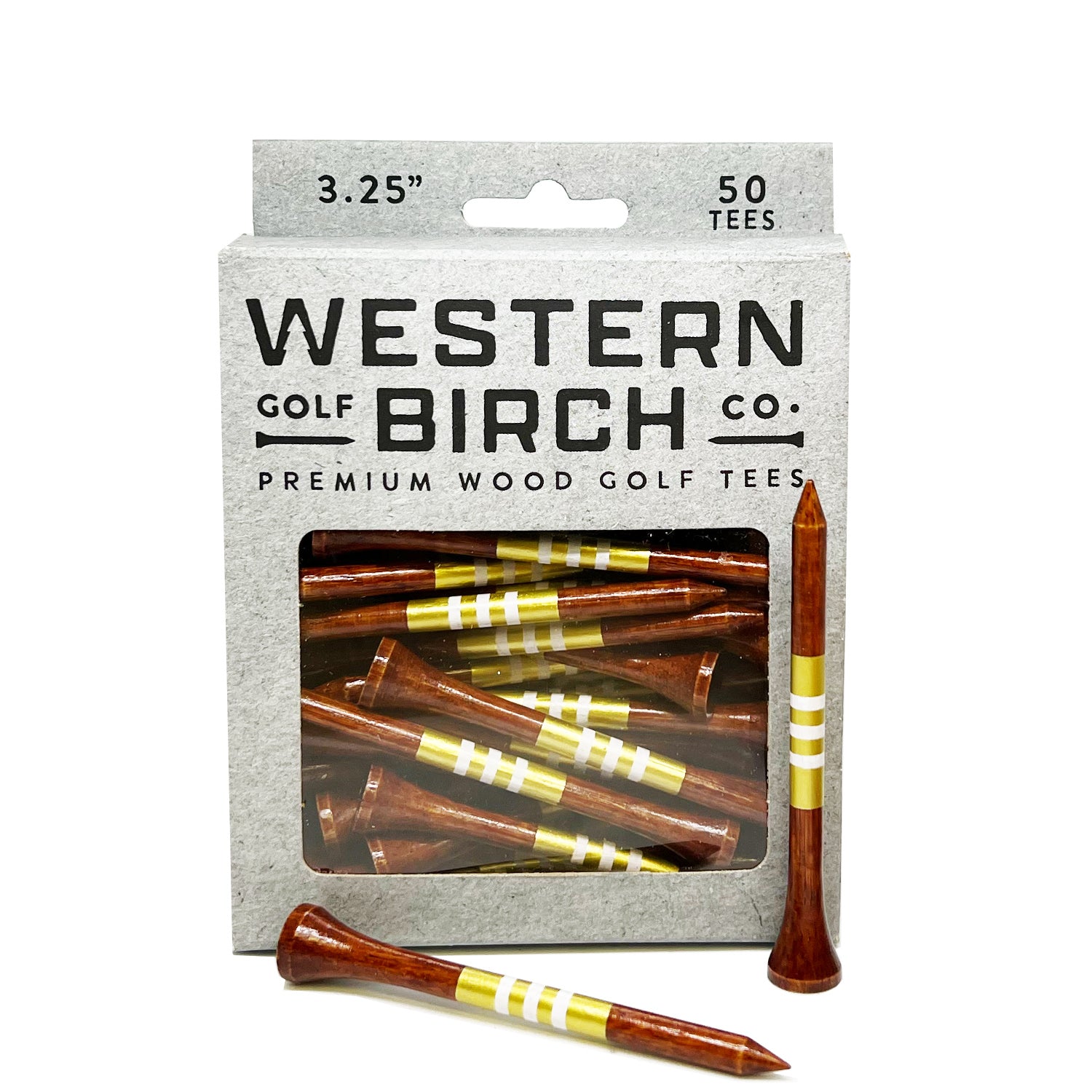 "El Dorado" 3.25" Signature Striped Golf Tee – Western Birch Golf Company