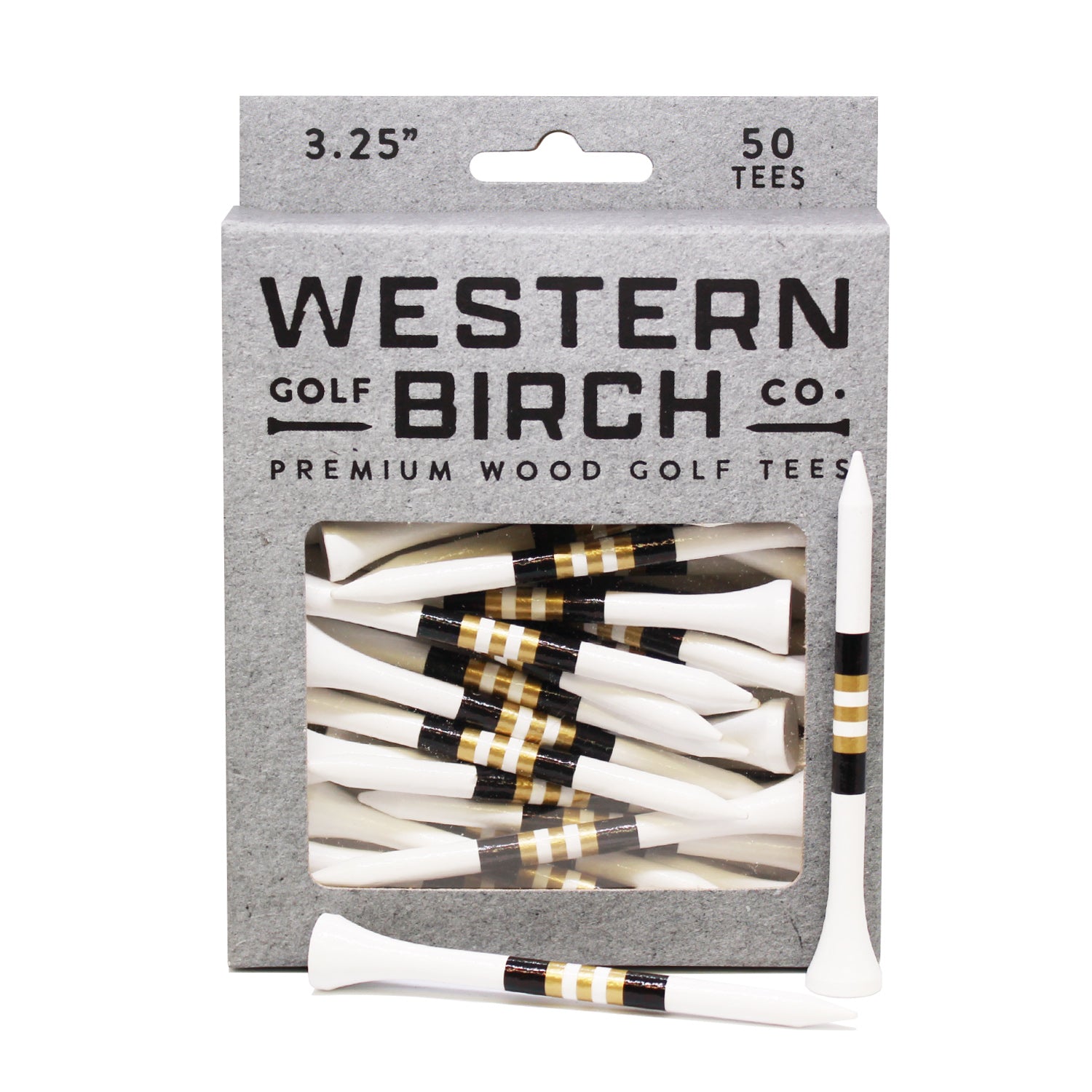 "Impala" 3.25" Signature Striped Golf Tee – Western Birch Golf Company
