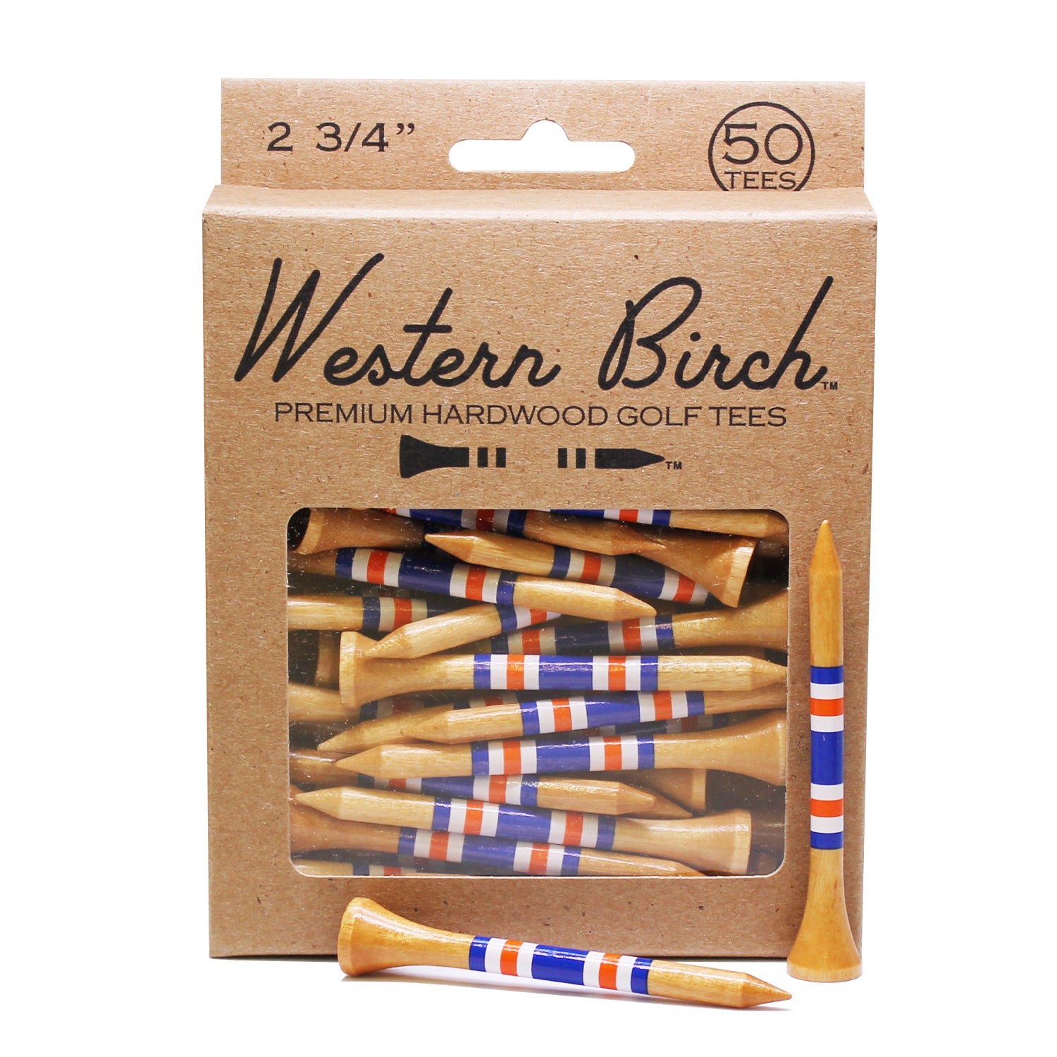 "Knoll" Striped Golf Tee – Western Birch Golf Company