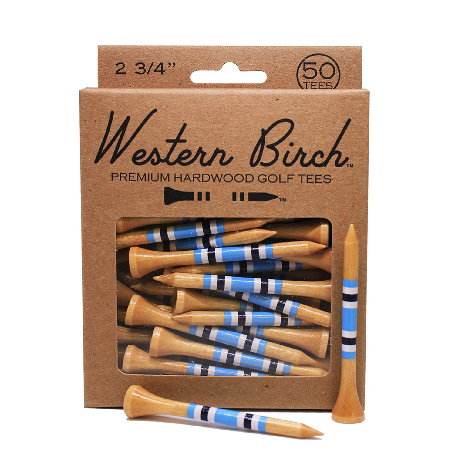 "My Boy Blue" Striped Golf Tee – Western Birch Golf Company