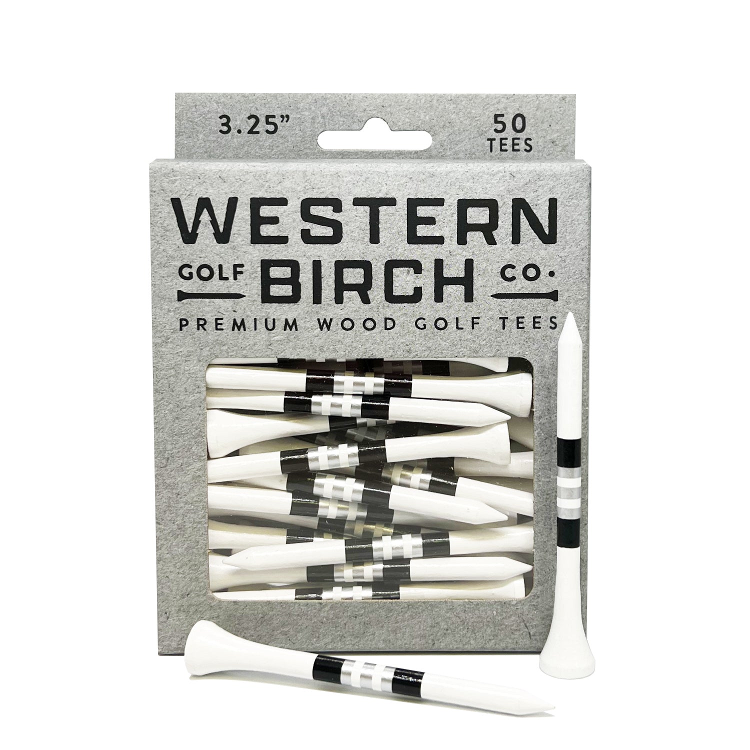 "Nighthawk" 3.25" Signature Striped Golf Tee – Western Birch Golf Company