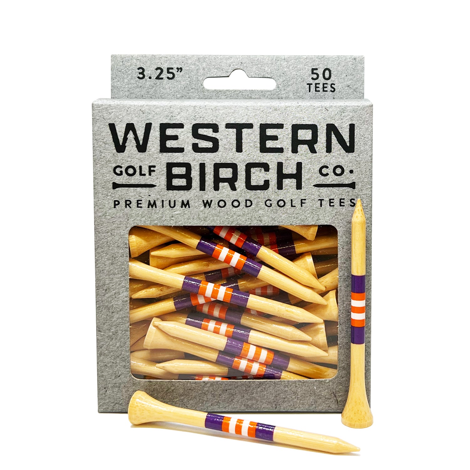 "Sedona" 3.25" Signature Striped Golf Tee – Western Birch Golf Company