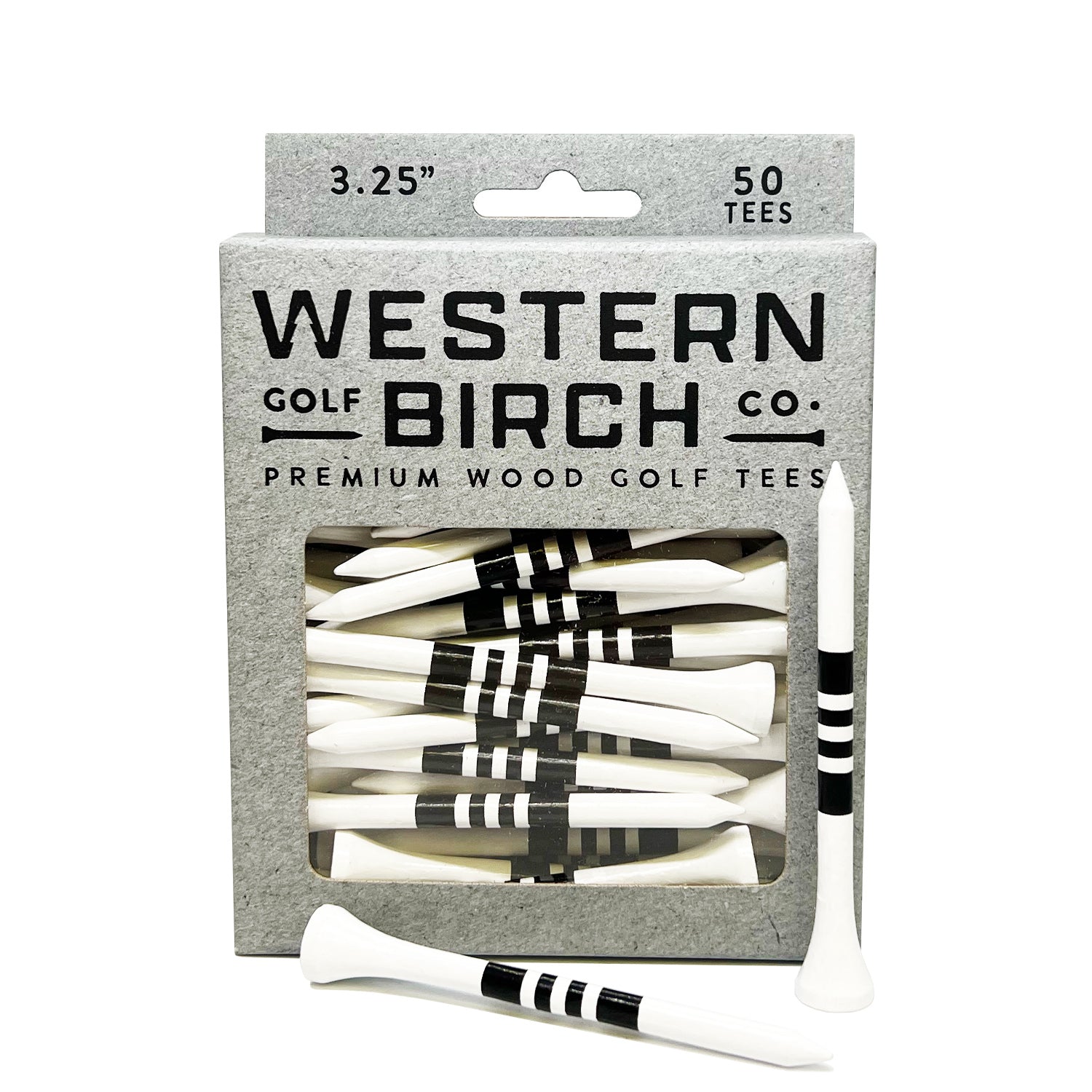 "Challenger" 3.25" Signature Striped Golf Tee – Western Birch Golf Company