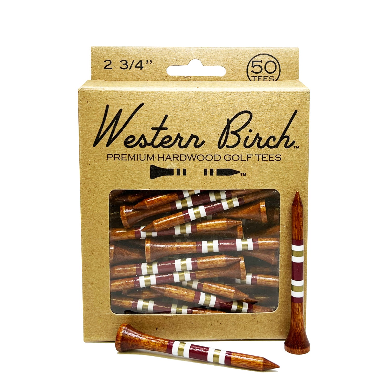 "Prime Time" Striped Golf Tee – Western Birch Golf Company