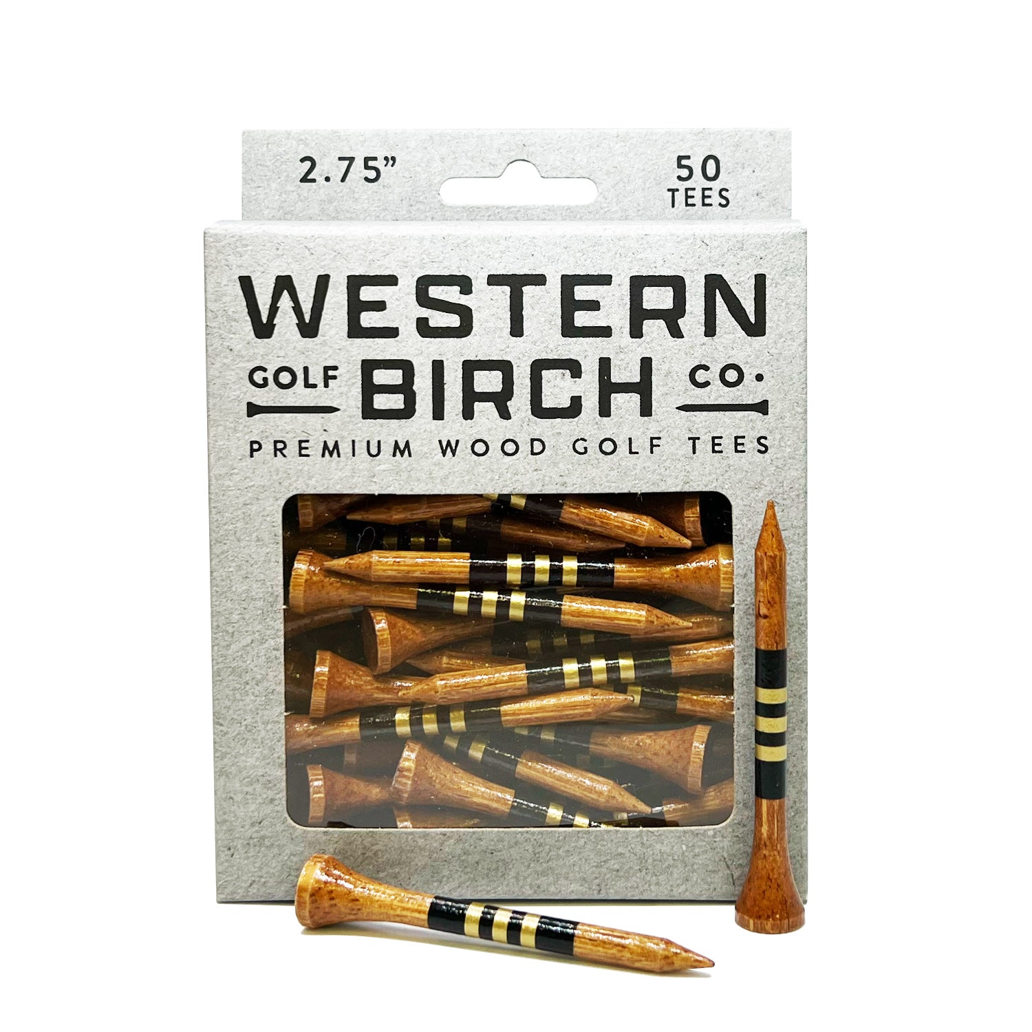 "Trans Am" Signature Striped Golf Tee – Western Birch Golf Company