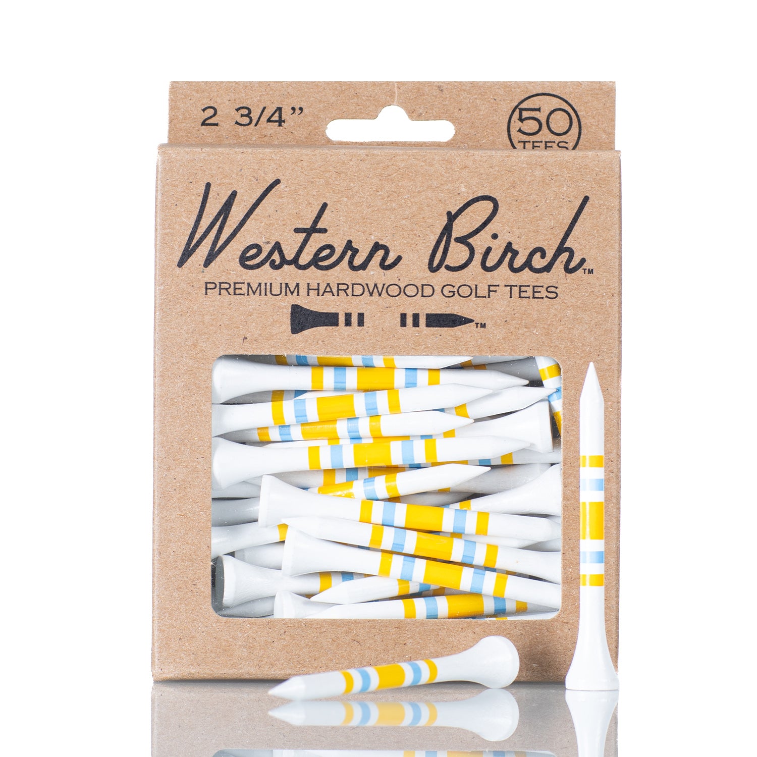 "Westwood" Striped Golf Tee – Western Birch Golf Company